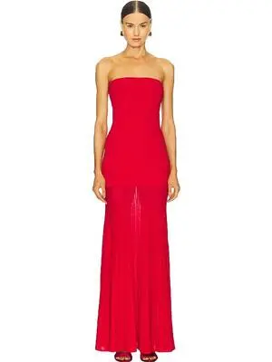 Line & Dot Arlo Tube Dress - Red