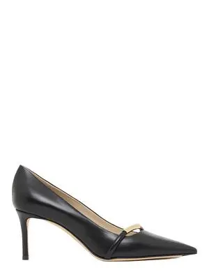 Giorgio Armani Leather Court Shoes - Black