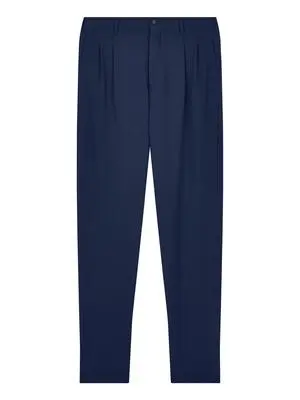 Giorgio Armani Wool Seersucker Trousers - Blue