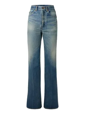 Saint Laurent High-rise Bootcut Jeans - Blue