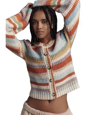 Anthropologie Pilcro Ribbed Stripe Cardigan - Multi