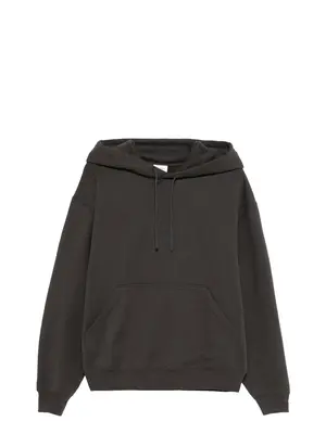 Saint Laurent Logo-embroidered Hoodie - Grey