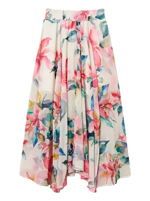 TWINSET Floral-print Skirt - White