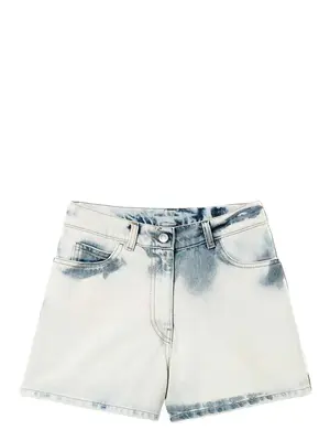 TWINSET Super Bleached Denim Shorts - Blue