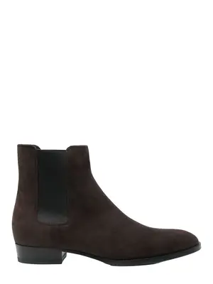 Saint Laurent Wyatt Chelsea Boots - Brown