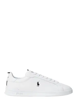 Polo Ralph Lauren Logo-print Leather Sneakers - White