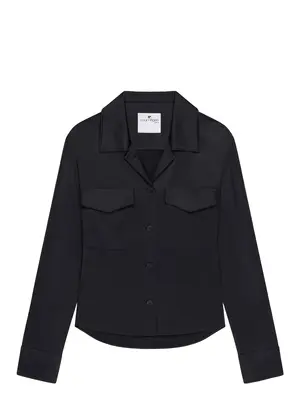 COURREGES Satin Shirt - Black