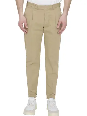 PT TORINO Cropped Slim-fit Chinos - Neutrals