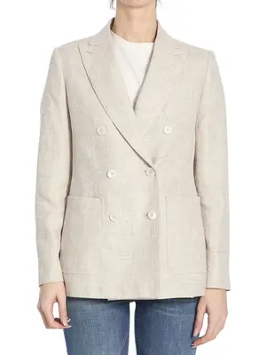 Max Mara Double-breasted Jacket - Neutrals
