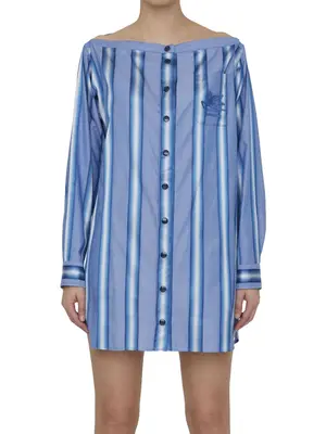Etro Striped Shirt Dress - Blue