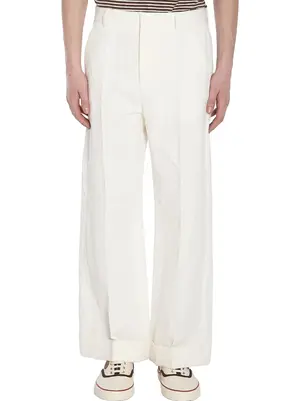 Valentino Garavani Straight-leg Trousers - White