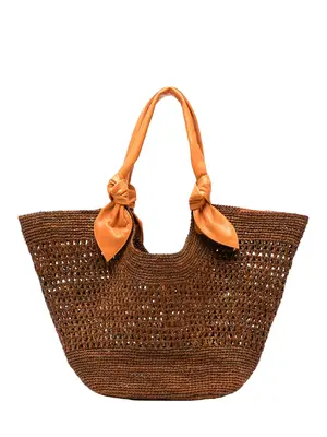 Hereu Straw Tote Bag - Brown