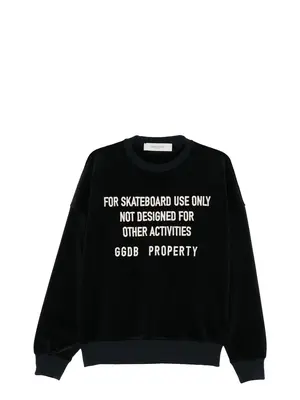 GOLDEN GOOSE Embroidered Lettering Sweatshirt - Blue
