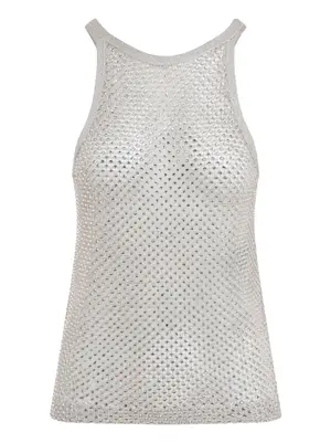 TOM FORD Crystal-embroidered Tank Top - Neutrals