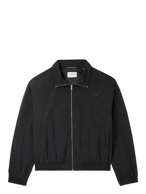 Saint Laurent Logo-embroidered Shell Bomber Jacket - Black