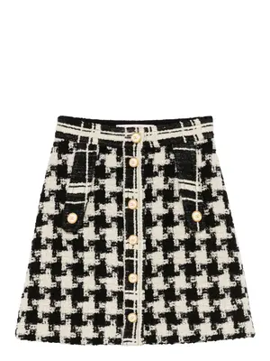 Valentino Garavani Tweed Mini Skirt - White