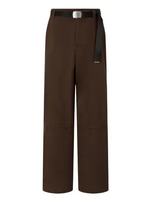 STUDIO TOMBOY Belted Wool Trousers - Brown