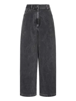 STUDIO TOMBOY Corduroy Wide-leg Trousers - Grey
