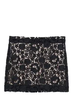 P.a.r.o.s.h Lace Mini Skirt - Black