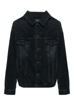 Balenciaga Off-shoulder Jacket - Blue/black