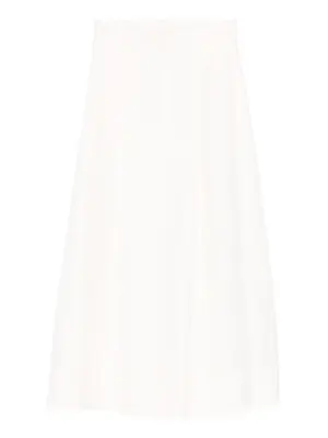 P.a.r.o.s.h Pleat-detailed Midi Skirt - White