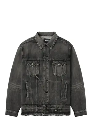 We11Done Belted Denim Jacket - Black