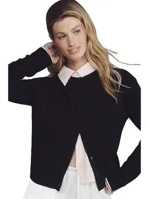 Anthropologie Juliet Cashmere Cardigan Sweater - Black