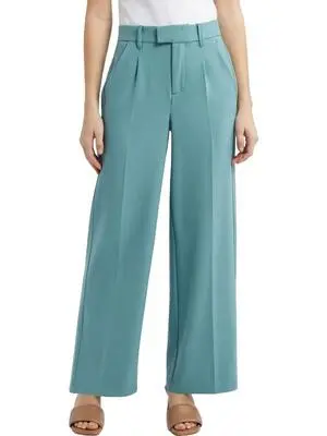 Wit & Wisdom Wit & Wisdom Relaxed Waist Wide Leg Trousers Dusty Blue