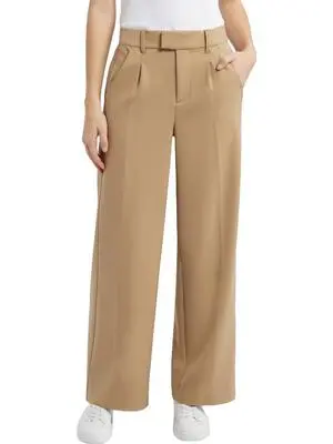 Wit & Wisdom Wit & Wisdom Relaxed Waist Wide Leg Trousers Hazelnut Cream