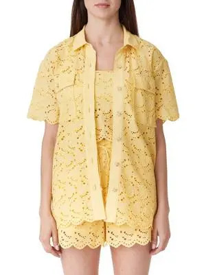 Habitual Habitual Eyelet Short Sleeve Shirt Sunlight