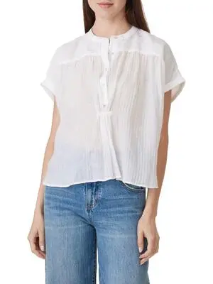 Habitual Half Placket Blouse - White