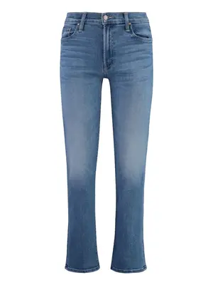 MOTHER Cropped Skinny Jeans - Blue