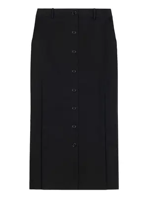 Ports 1961 Front-slit Skirt - Black