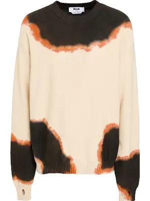 MSGM Cotton Crewneck Sweater - Beige
