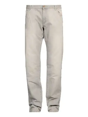 Dolce & Gabbana Tapered Jeans With Leather Trims - Beige