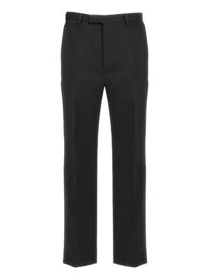 Gucci Wool Straight Leg Trousers Gray