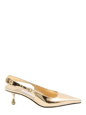 JIMMY CHOO Amel 50 Slingback Pumps - Gold
