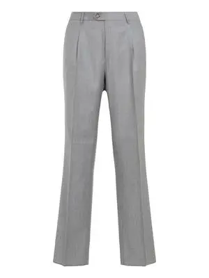 Etro Single Pleat Wool Pants - Grey