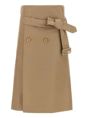 VETEMENTS Deconstructed Cotton Trenchcoat Skirt