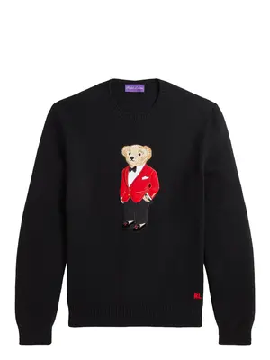 Ralph Lauren Purple Label Polo Bear Jumper - Black