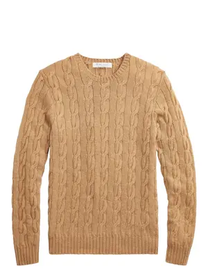 Ralph Lauren Purple Label Cable-knit Jumper - Brown