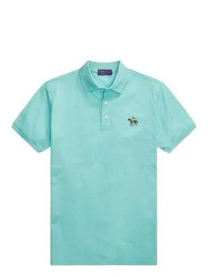 Ralph Lauren Purple Label Logo-embroidered Polo Shirt Blue