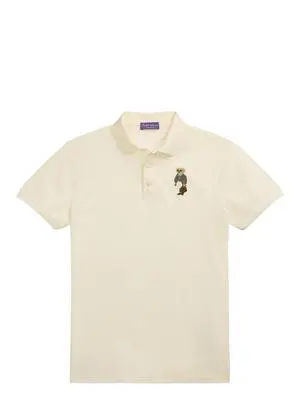Ralph Lauren Purple Label Polo Bear-embroidery Polo Shirt - Neutrals