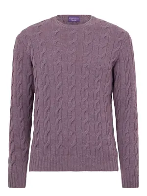 Ralph Lauren Purple Label Cable-knit Jumper - Purple
