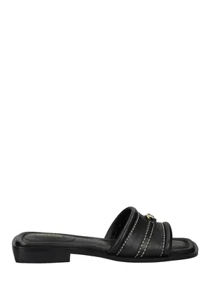 Michael Kors Leather Sandals - Black