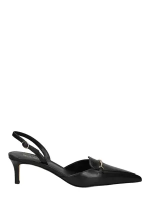 Michael Kors Leather Slingback Pumps - Black