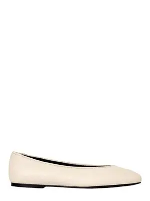 Cos Leather Ballerina Flats - Beige