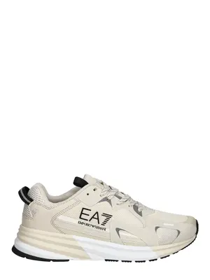 Emporio Armani Logo-print Sneakers - Neutrals