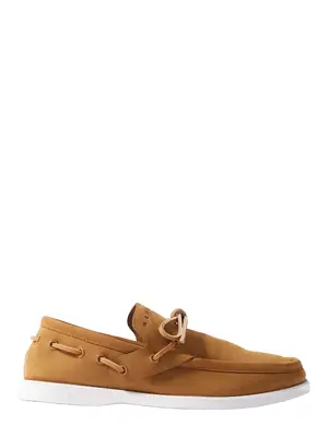 Marni Marni Embossed Suede Loafers Tan