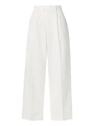 BETTTER Everest Pleated Cotton-twill Pants - White